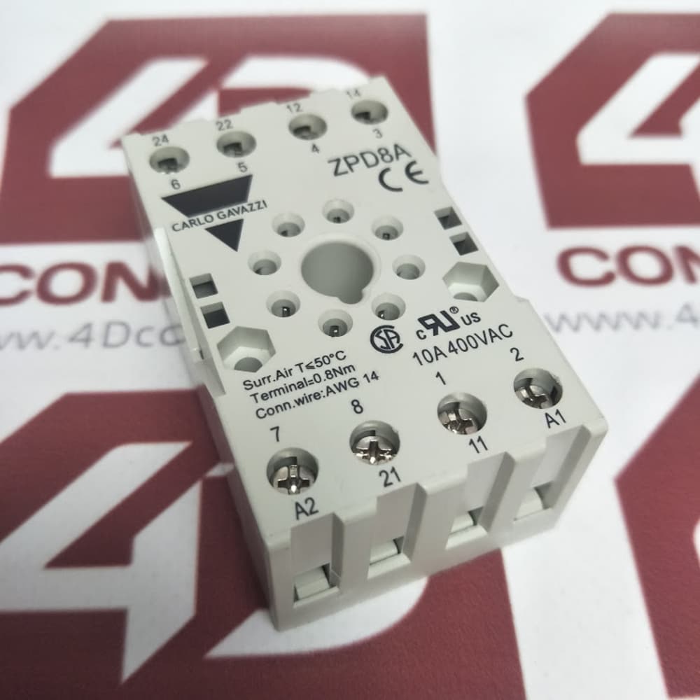 ZPD8A | CARLO GAVAZZI | 8 Pin Timer Base | Din Rail