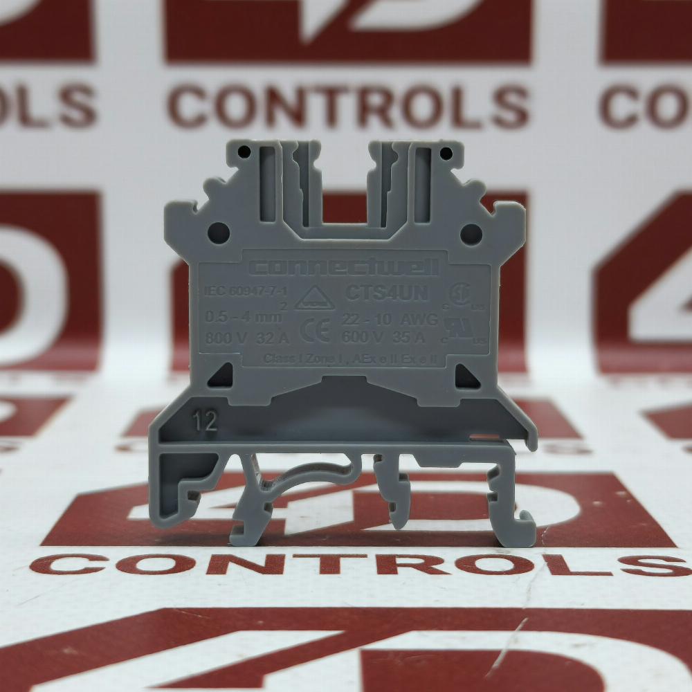CTS4UN | Connectwell | Din Rail Mount Grey Terminal 0.5-4mm2