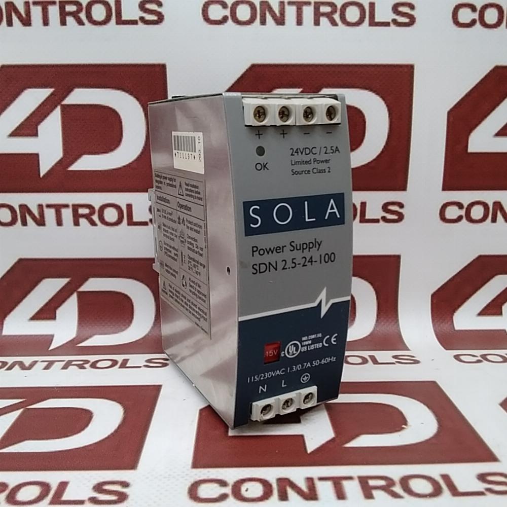SDN2.5-24-100 | SOLA | Power Supply, 115/230VAC In, 24VDC
