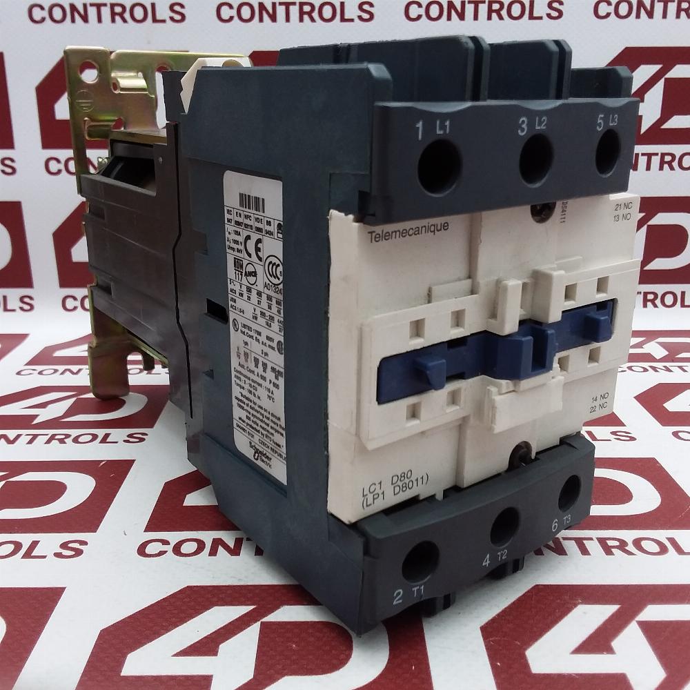LP1 D8011BD | Telemecanique | Contactor, 3 Pole, 80A, 1N.O