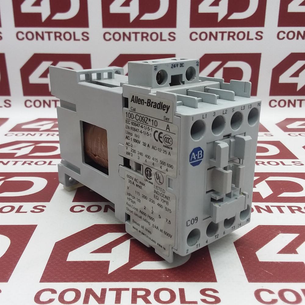 100-C09ZJ10 | Allen Bradley | Contactor, 9A, 24VDC, 3 Pole