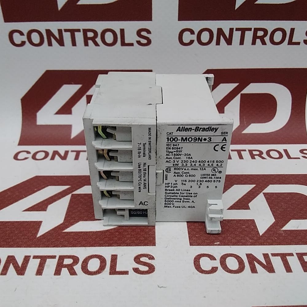 100-M09NKF3 | Allen Bradley | Contactor, 9 Amp, 3 N/O Poles
