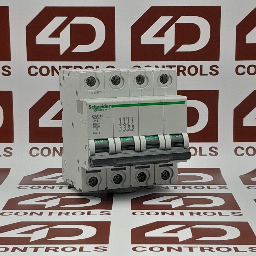 25013 | Schneider | Circuit Breaker, 4 Pole, 16A, C-Curve