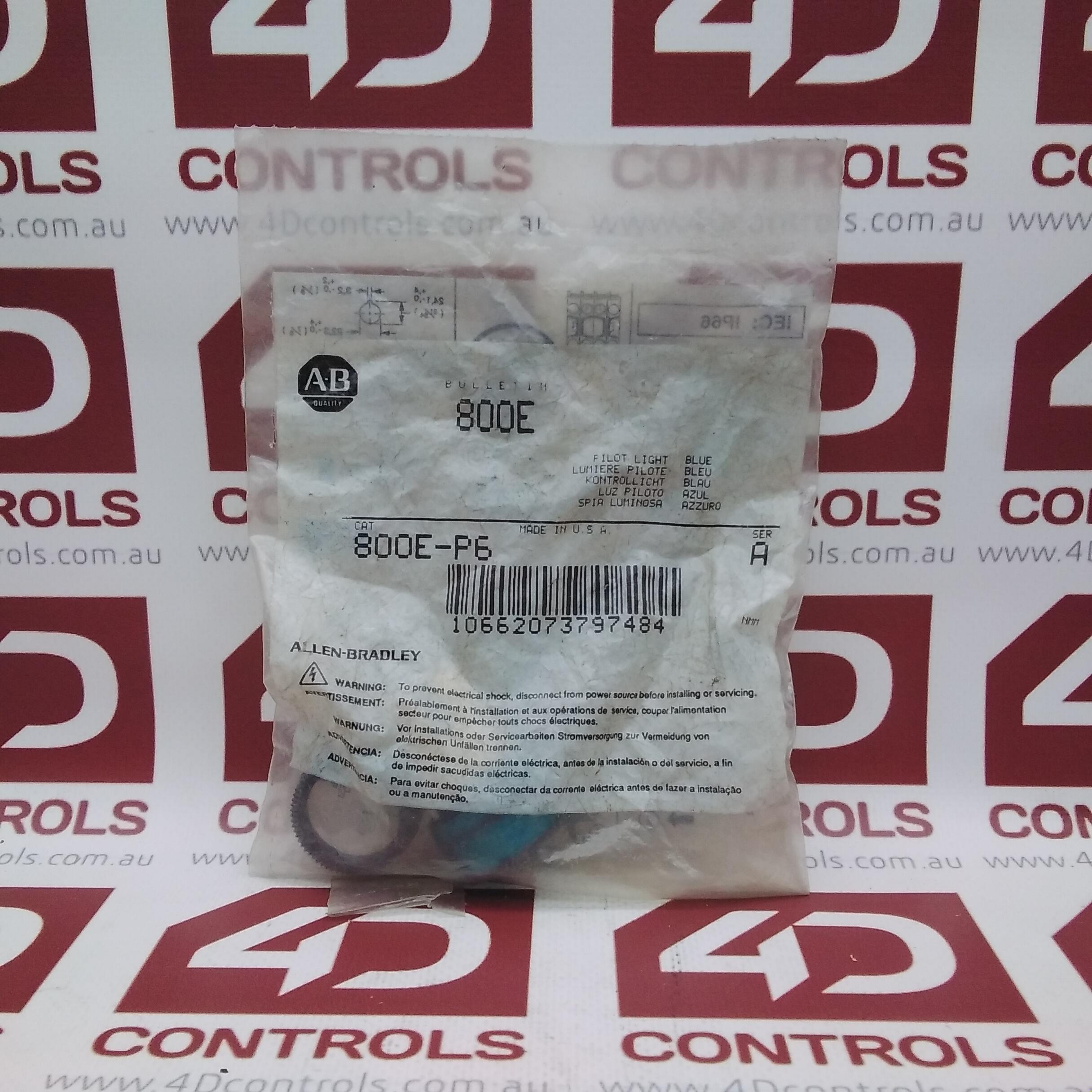 800E-P6 | Allen Bradley | Pilot Light, Blue, 22mm, Plastic