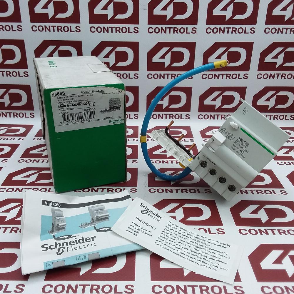 26665 | Schneider | Earth Leakage Module, 4 Pole, 220-415VAC