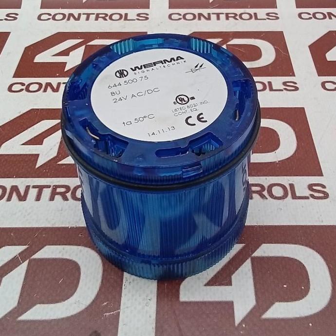 644 500 75 | Werma | Light element, 24VAC/DC, Blue
