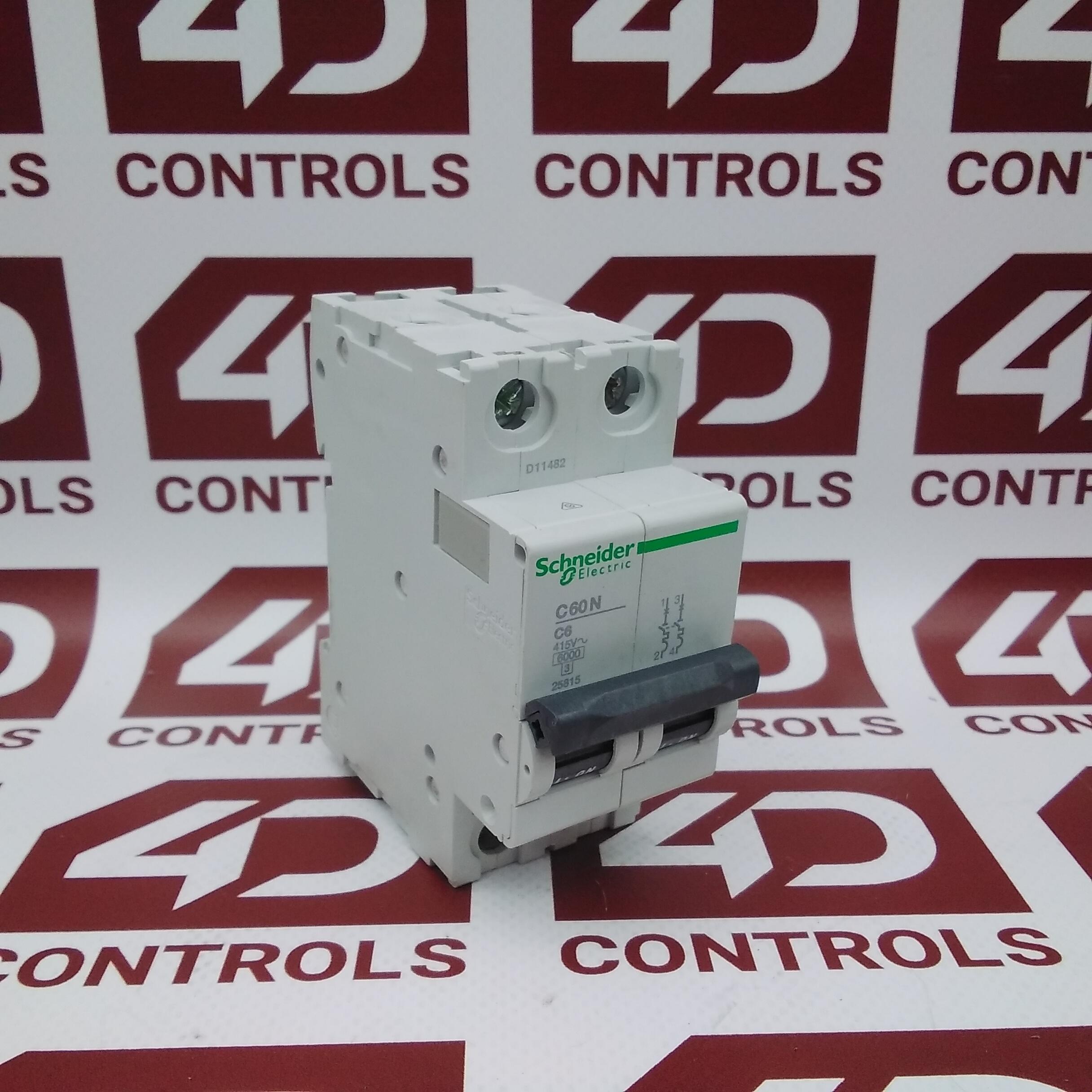 25815 | Schneider | Miniature Circuit Breaker, 2 Pole, 6A, 250VDC