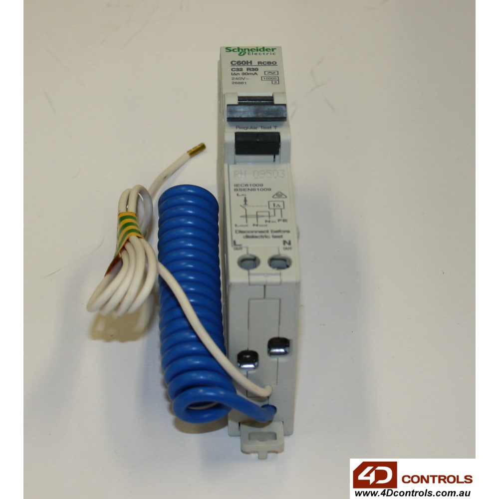 Schneider 26861 1P+N 32A 30mA RCCB With Overcurrent protection