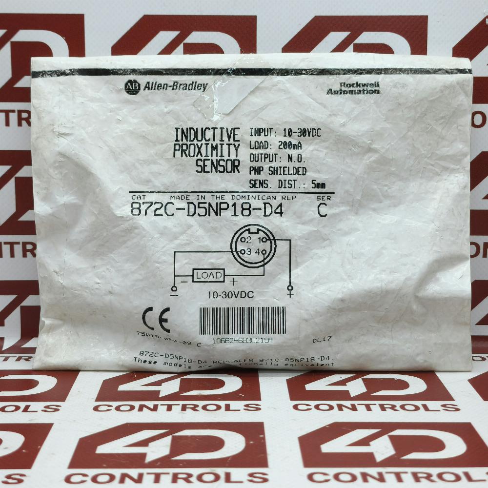 872C-D5NP18-D4 | Allen Bradley | Proximity Sensor, 5mm Sensing