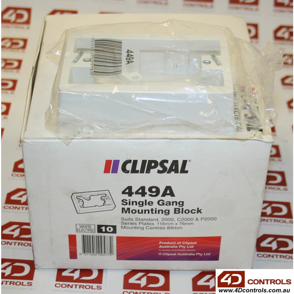 Clipsal 449A Single Gang Mounting Block (QTY:1)