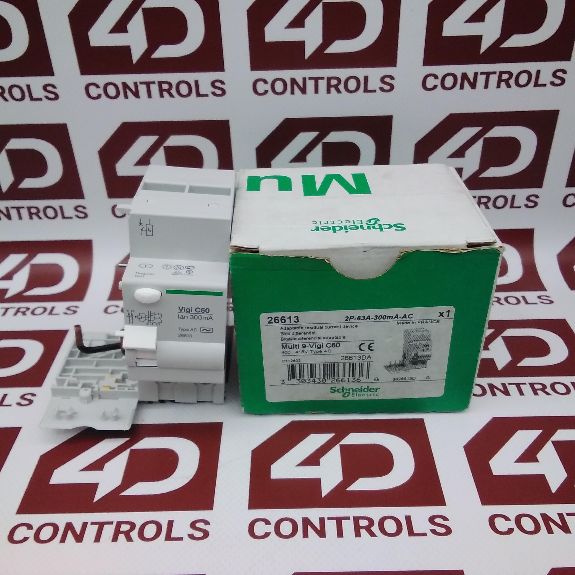 26613 | Schneider | RCD (Residual Current Device), 2 Pole, 63A