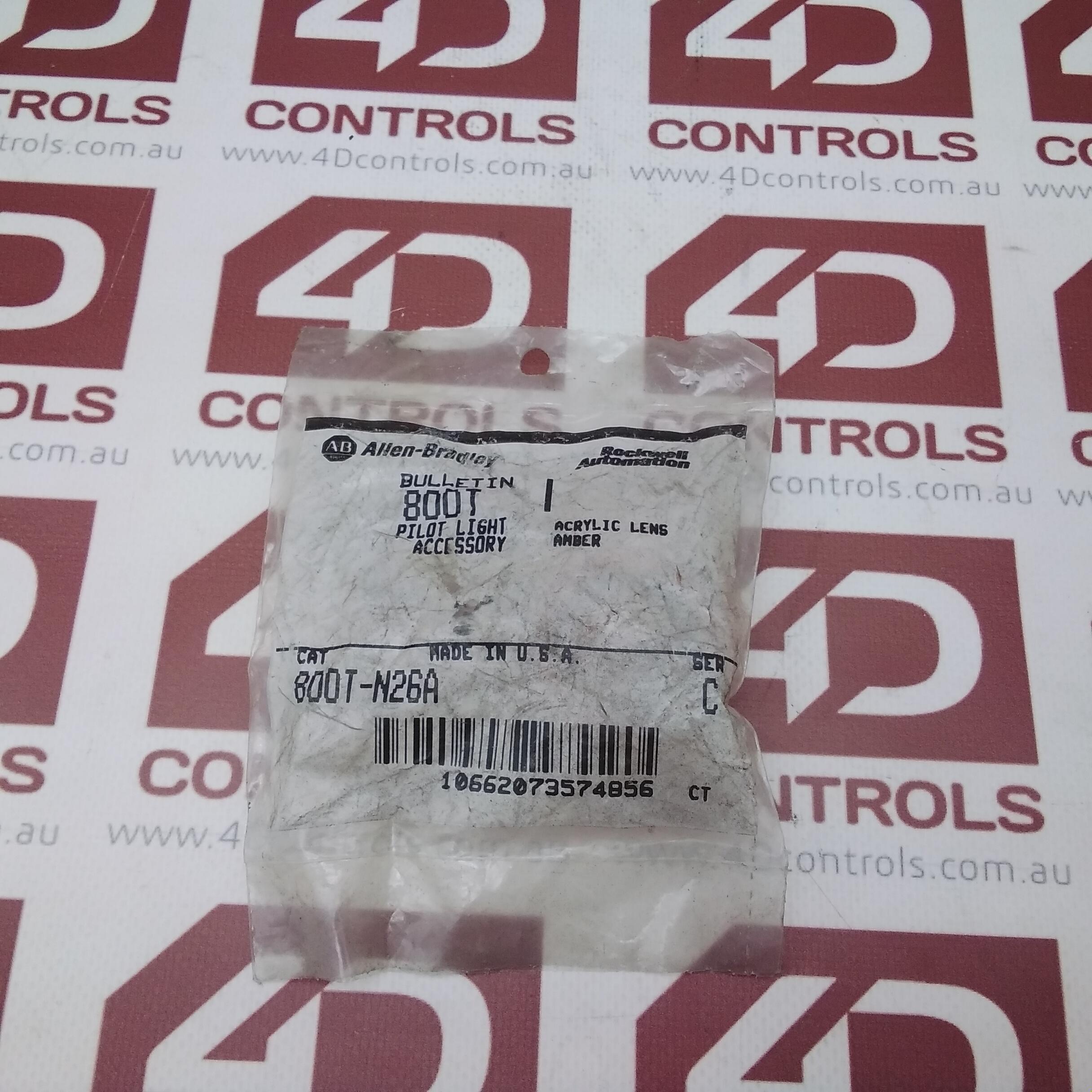 800T-N26A | Allen Bradley | Pilot Light Cap, 30mm, Amber