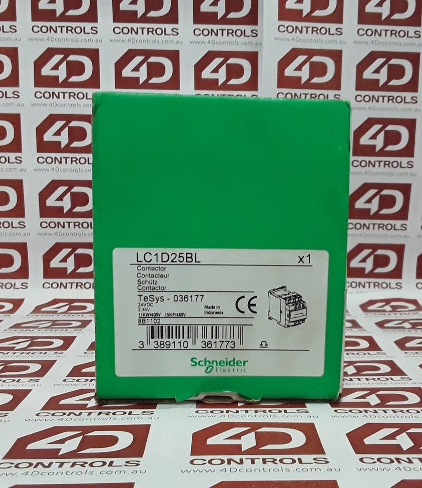 LC1D25BL | Schneider | Contactor, 25A, 3 Pole, 24VDC