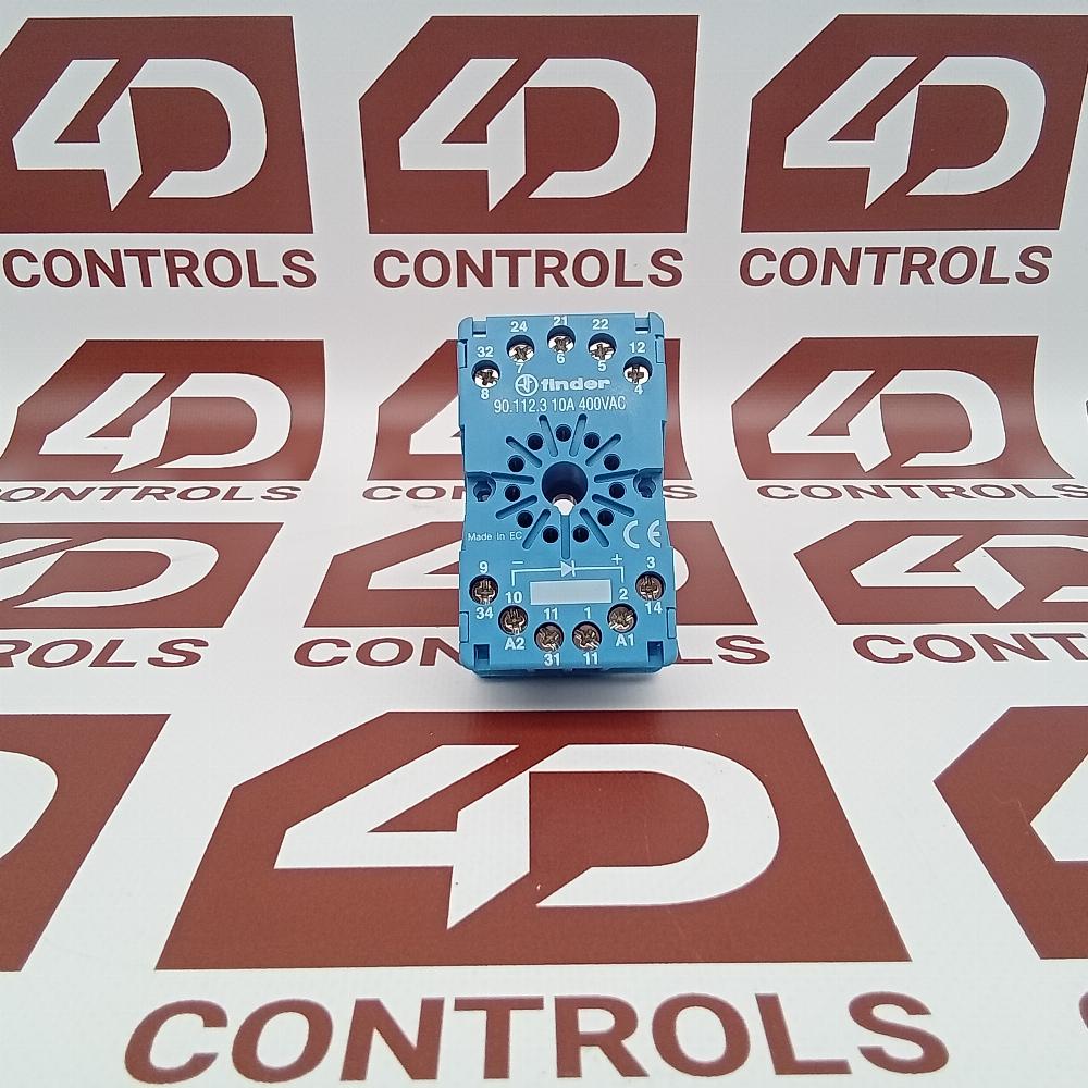 90.112.3 | Finder | Relay Base, 10A, 400VAC, 11 Position