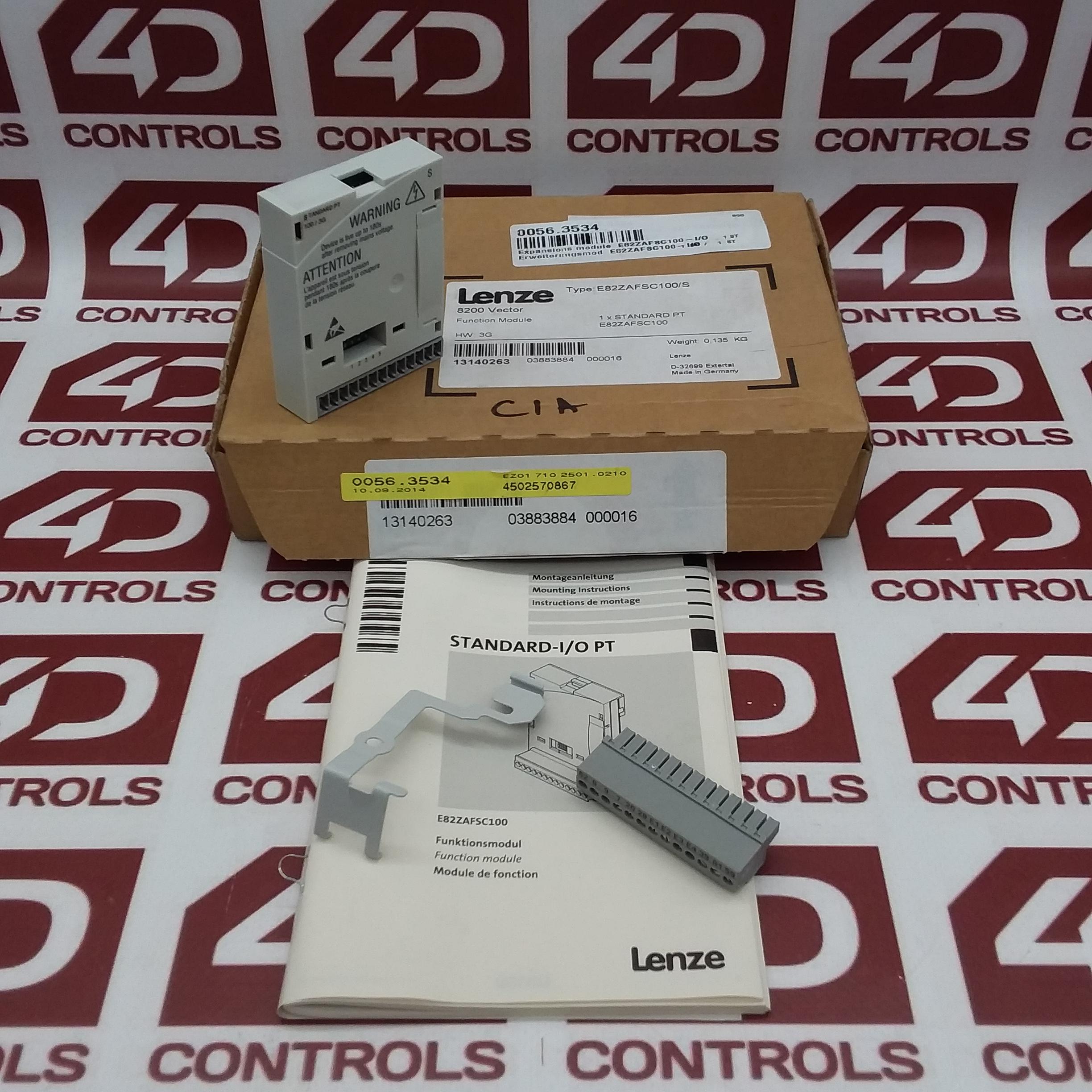 E82ZAFSC100/S | Lenze | Inverter, 8200 Vector, Standard I/O