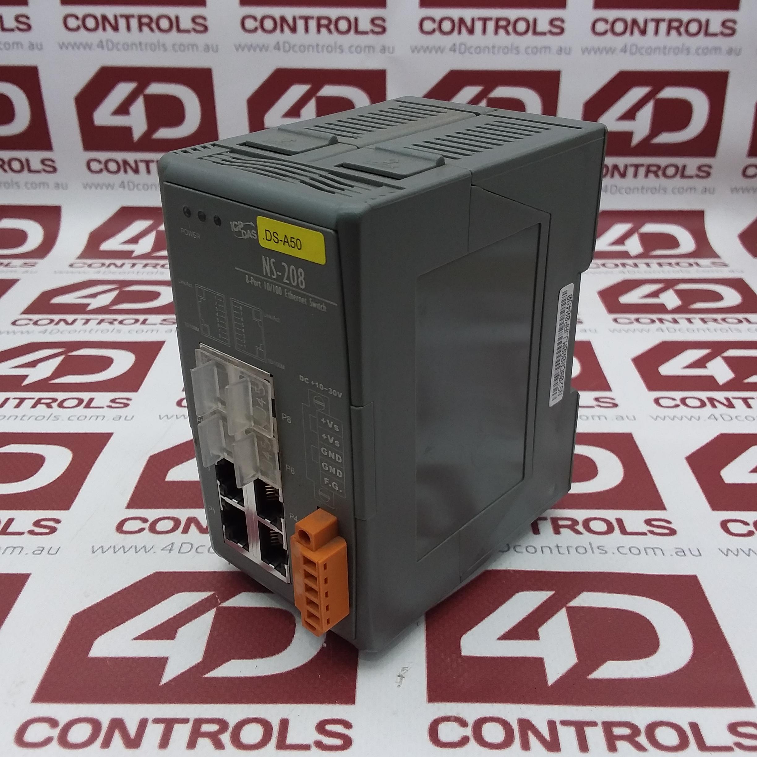 NS-208 | ICP DAS | Ethernet Switch Hub, 8 Ports, Industrial