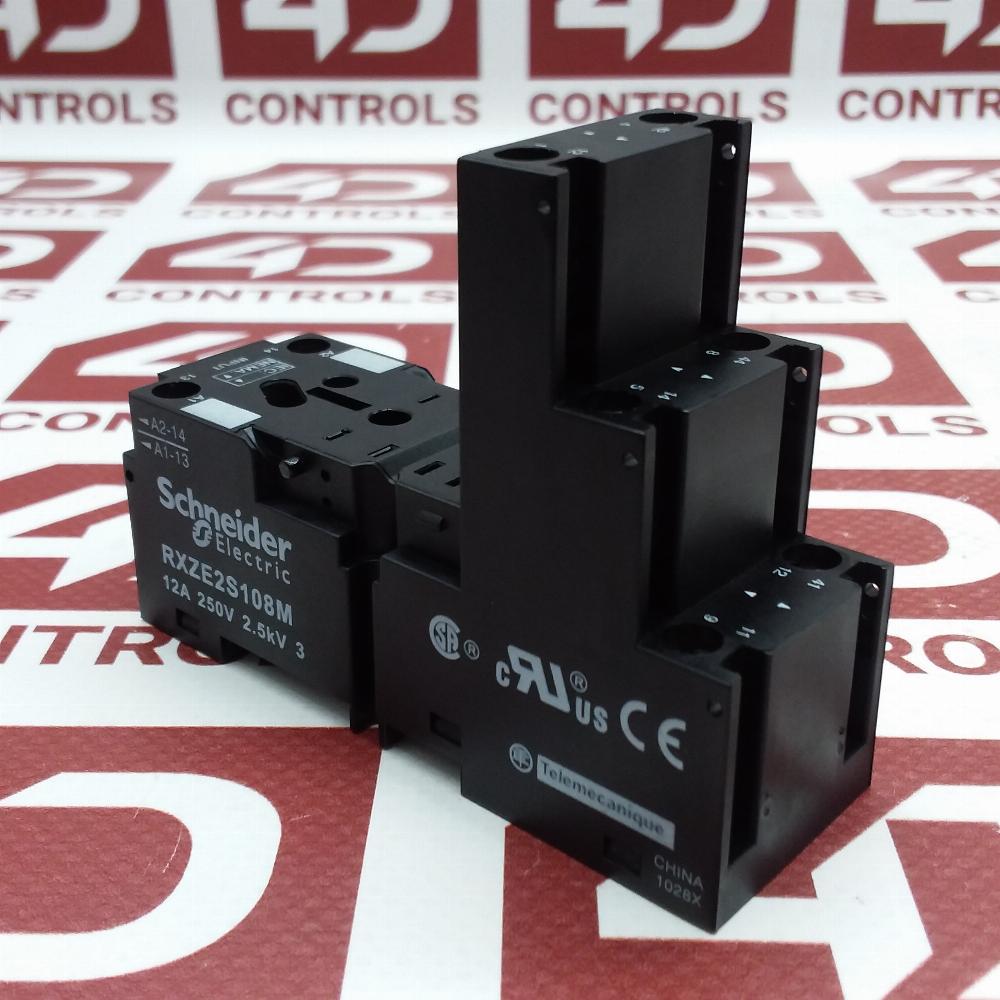 RXZE2S108M | Schneider | Timer Relay Socket, 250VAC, 2 C/O