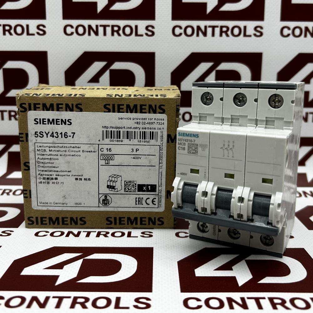5SY4316-7 | Siemens | Miniature Circuit Breaker , 16A, 10KA
