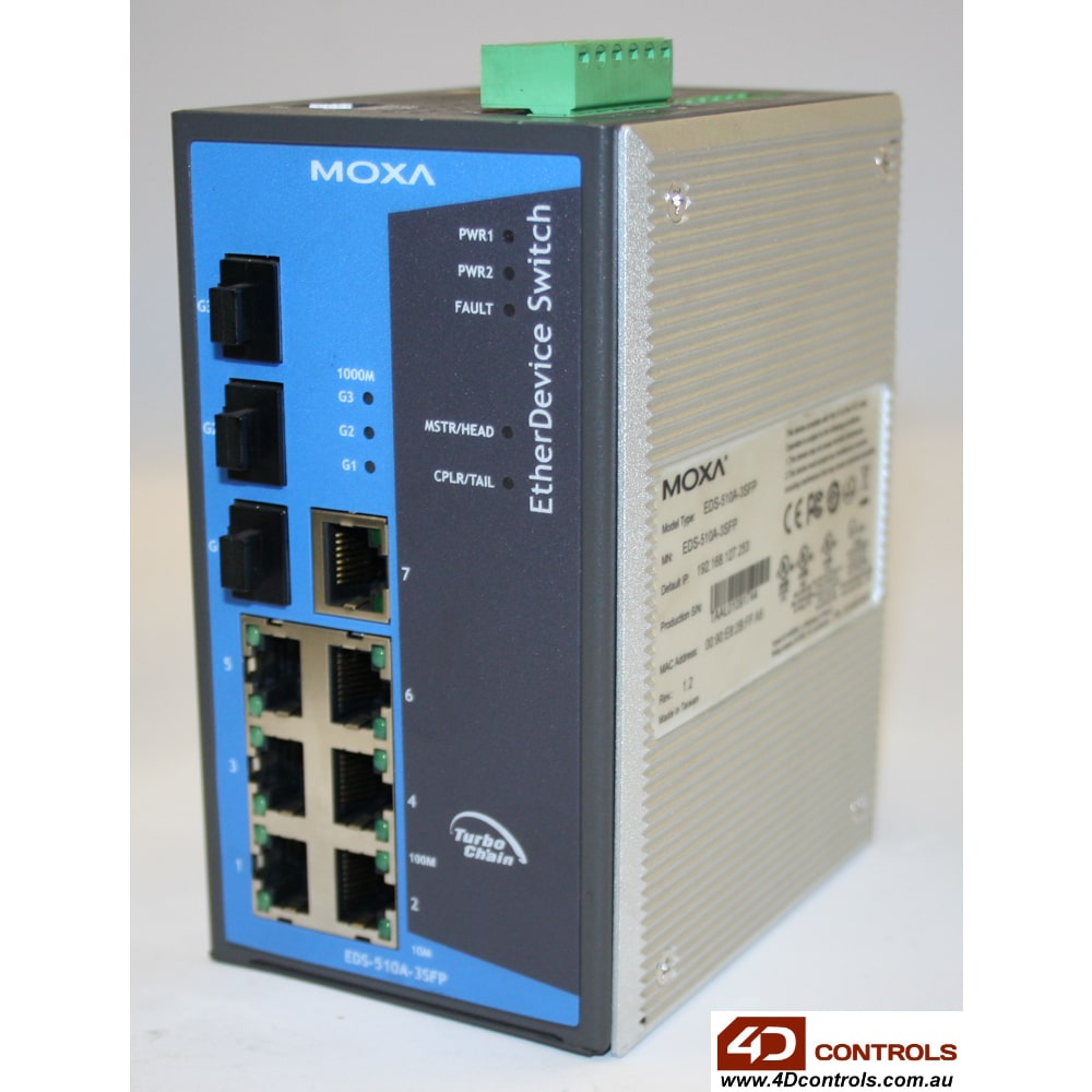 Moxa EDS-510A-3SFP Industrial Gigabit Managed Ethernet Switch