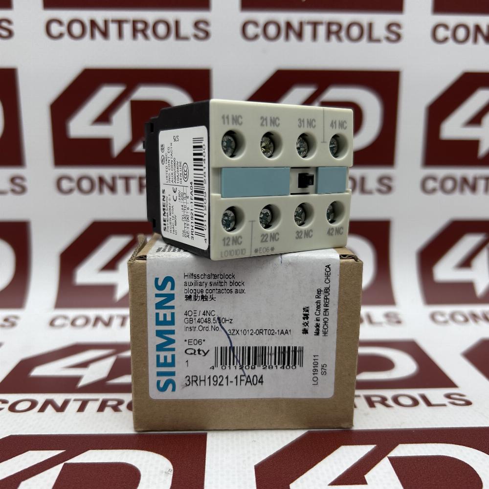 3RH1921-1FA04 | Siemens | Auxiliary Contact Block, 4 Pole