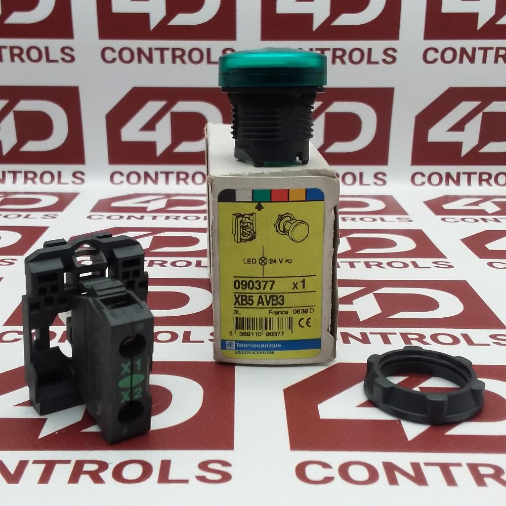 XB5 AVB3 | Telemecanique | Pilot Light, Green Lens LED