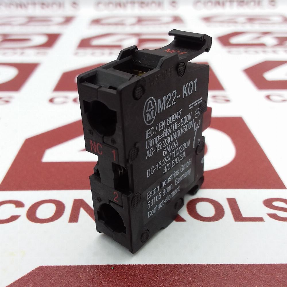 M22-K01 | Eaton | Contact Block, 1 N.C., Screw Terminal, 6A