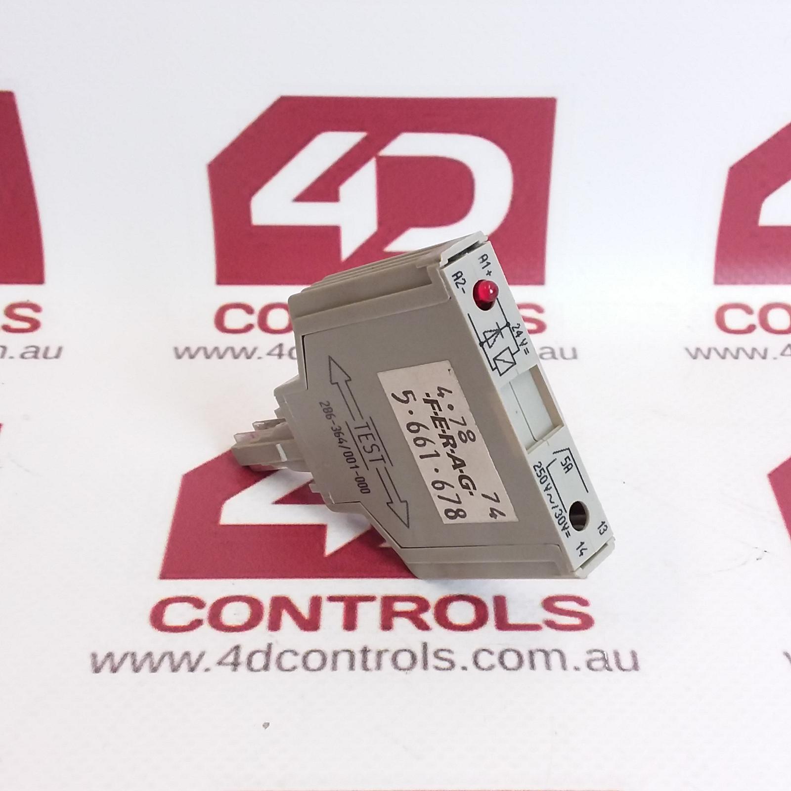 286 364 001 000 Wago Switching Relay Module Input 24vdc
