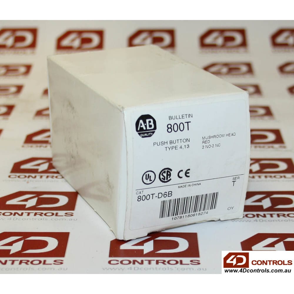 800T-D6B | Allen Bradley | Push Button, Red, Non Illuminated