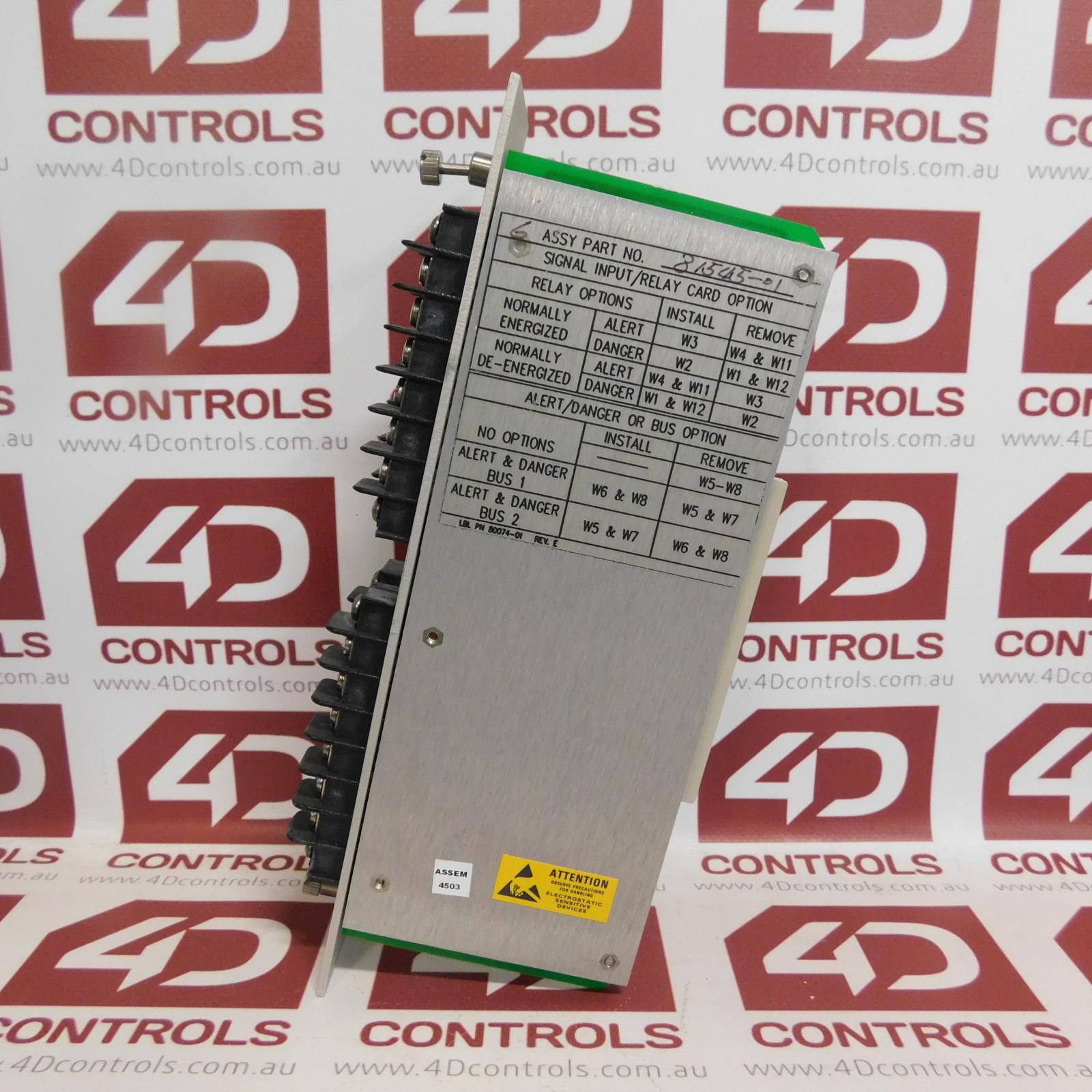 81545-01 | Bently Nevada | I/O Record Terminal Module