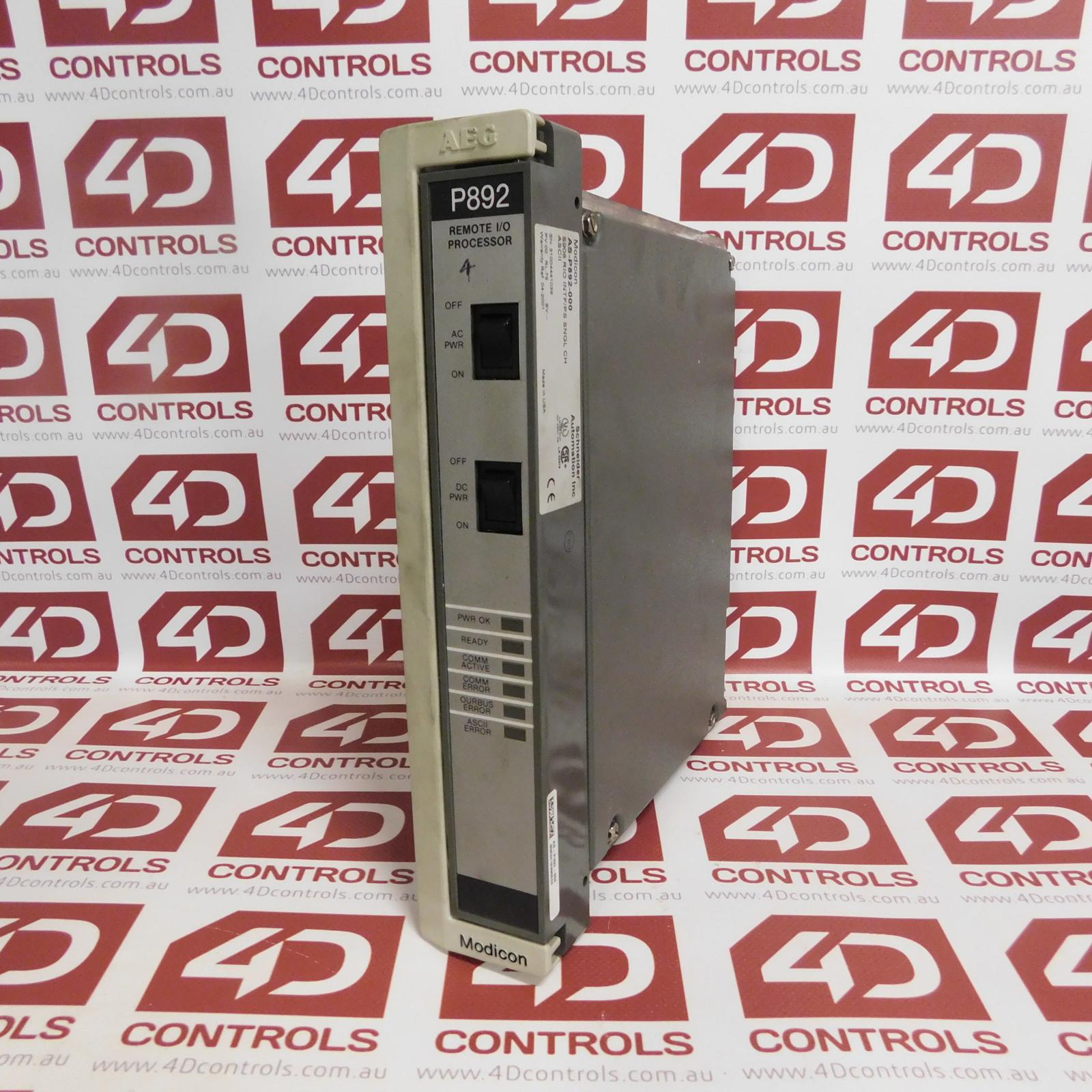 AS-P892-000 | Modicon | Processor I/O Card 0.25/0.5A