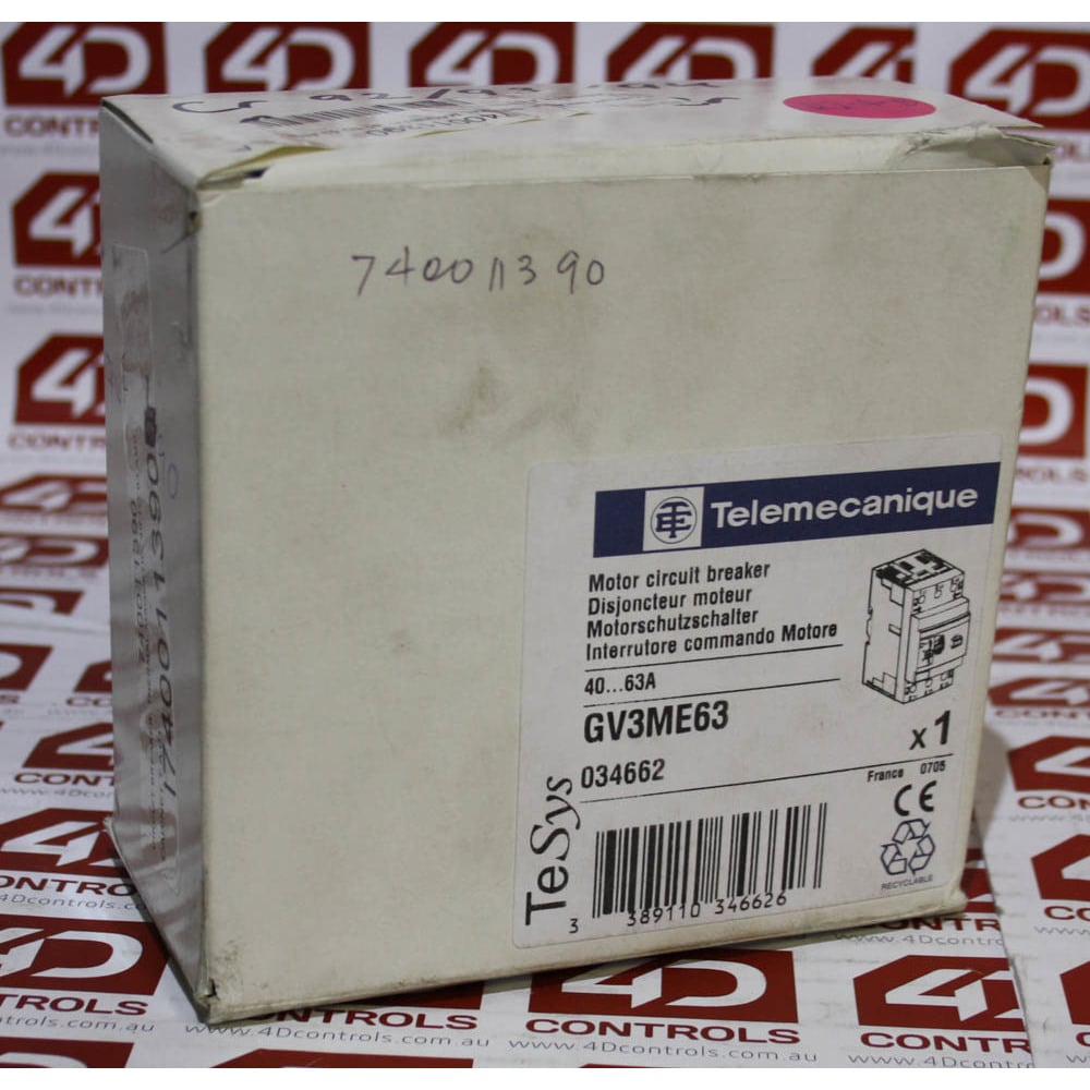 GV3ME63 | Schneider | TeSys GV3 | Motor Circuit Breaker 40-63A 3 Pole ...