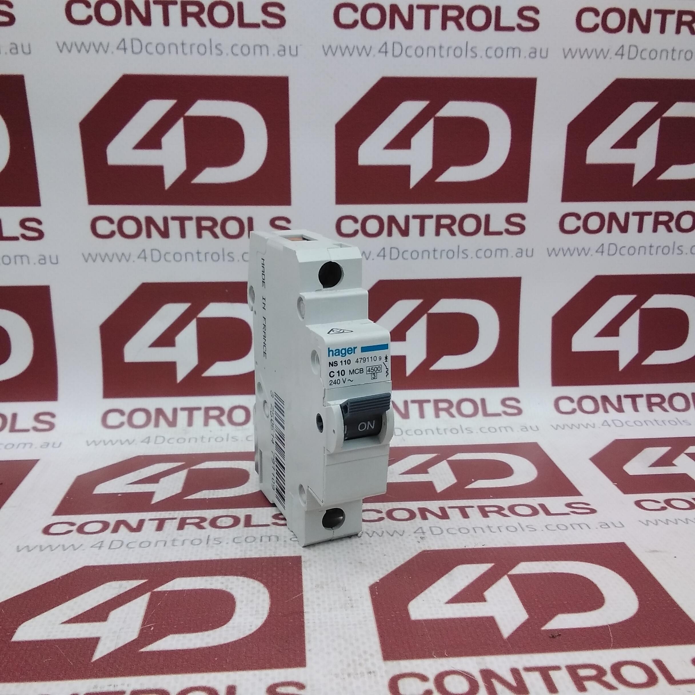 NS110 | Hager | (479110), Circuit Breaker, 10A, 1 Pole, 240V