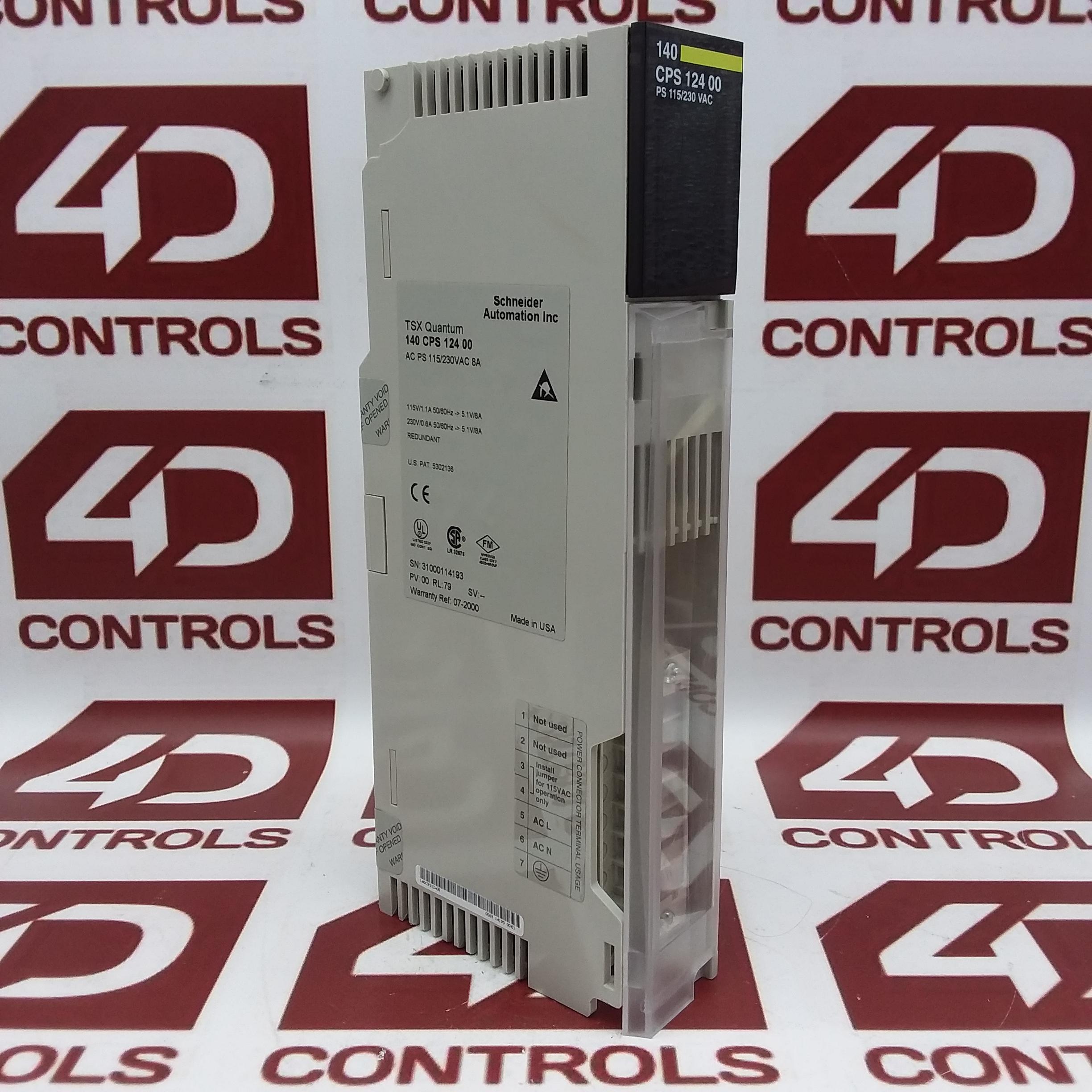 140CPS12400 | Modicon | Power Supply Module, 8A, 115/230VAC