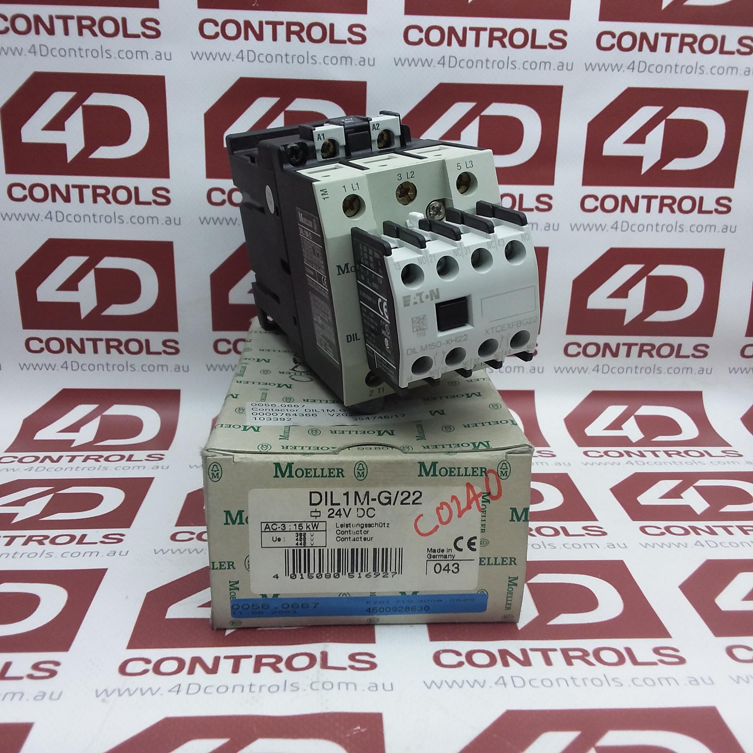 DIL1M-G/22-24VDC | Moeller | Contactor , 24VDC Coil, 7-32A