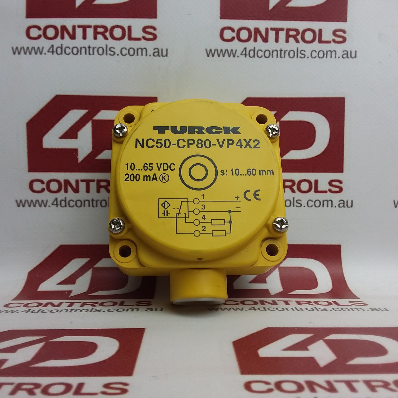 NC50-CP80-VP4X2 | Turck | Capacitive Sensor 10-65VDC 200mA