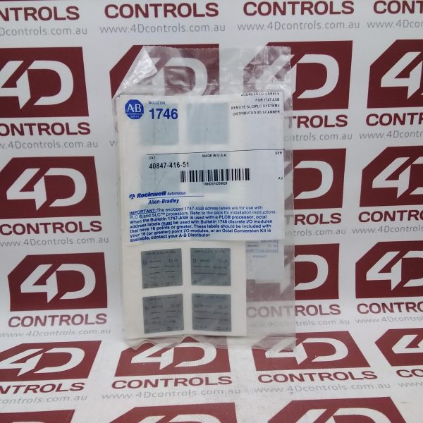 40847-416-51 | Allen Bradley | Label ID For 1747-ASB