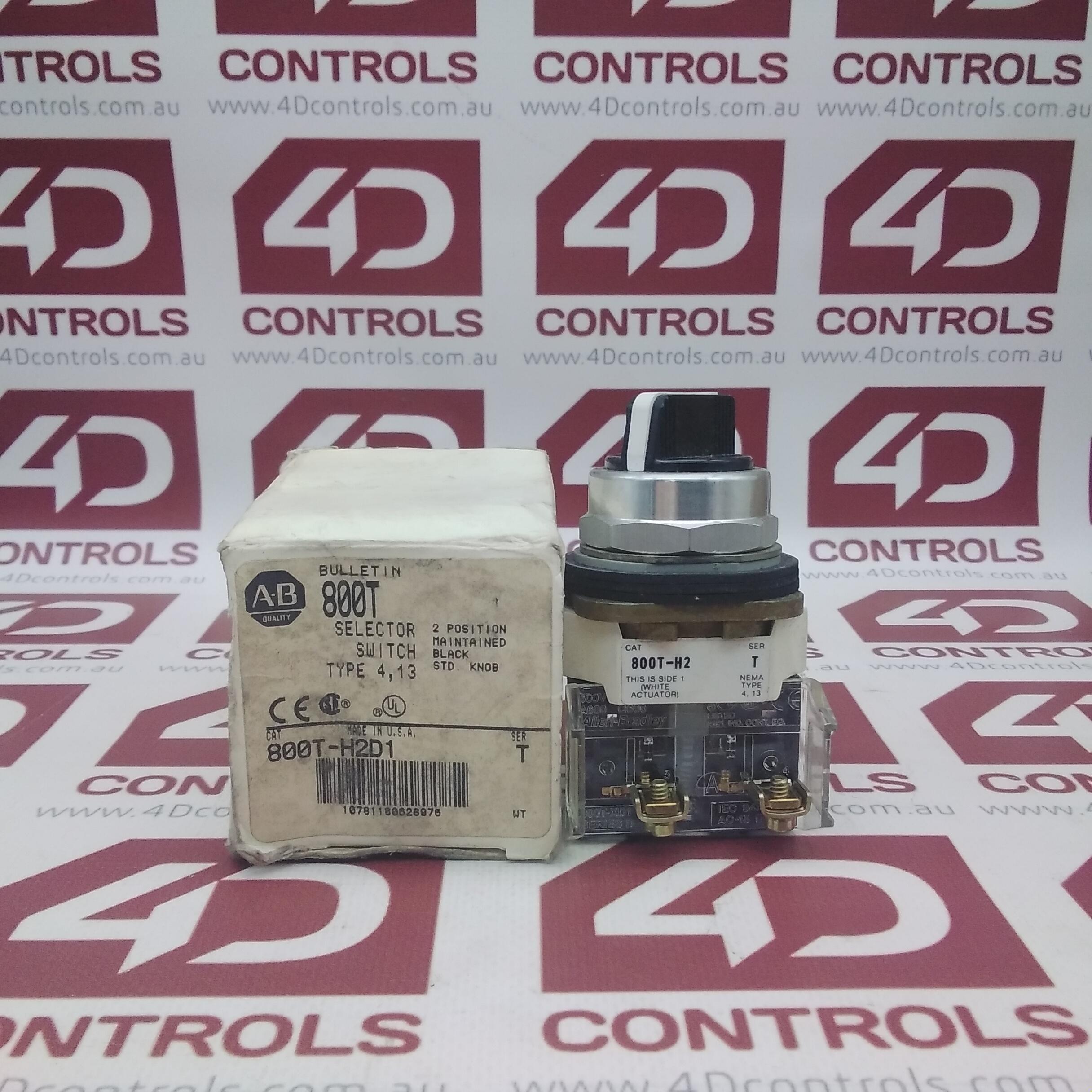 800T-H2D1 | Allen Bradley | Selector Switch, 30.5mm, 2 Position