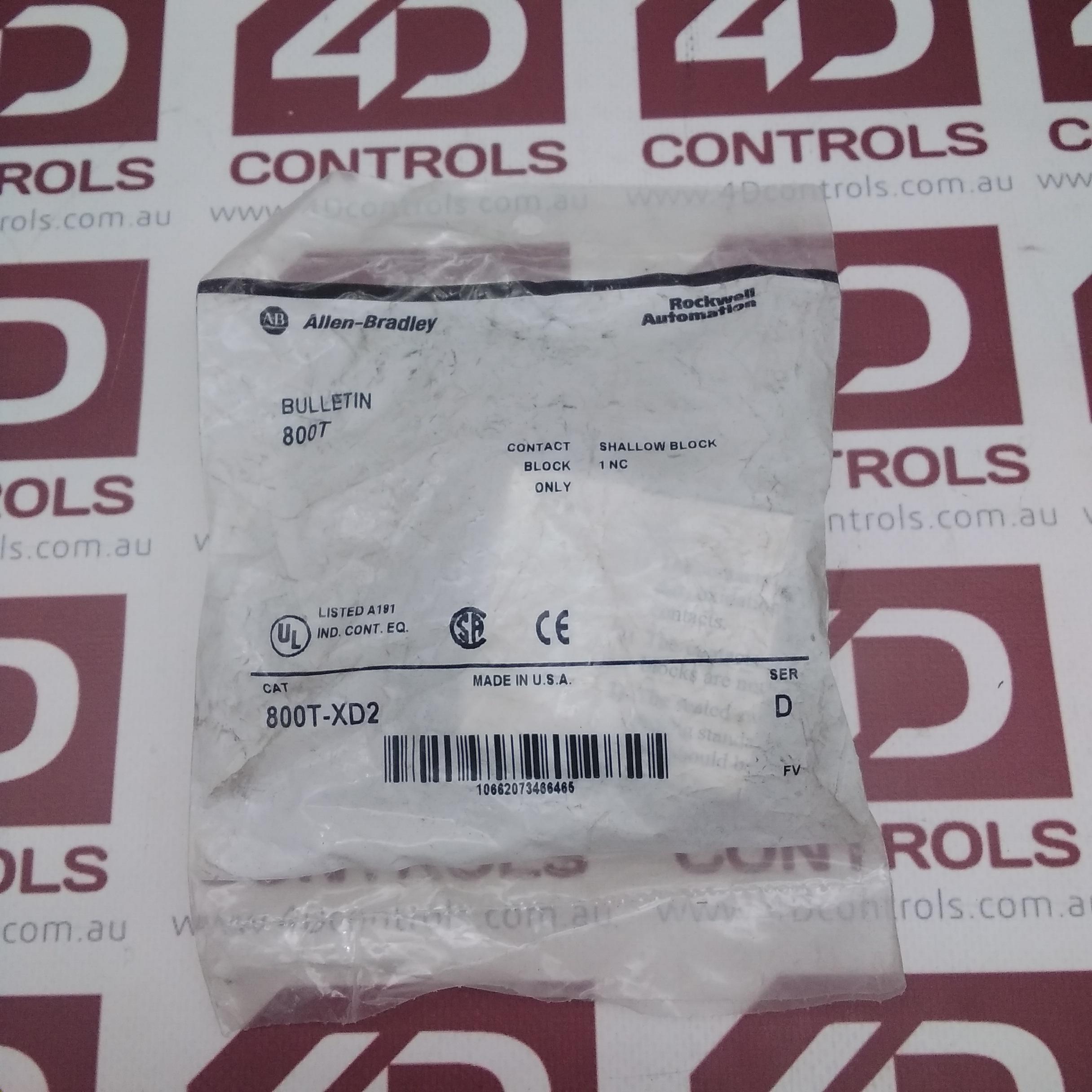 800T-XD2 | Allen Bradley | Contact Block, 600V, 1 N.C., 30mm