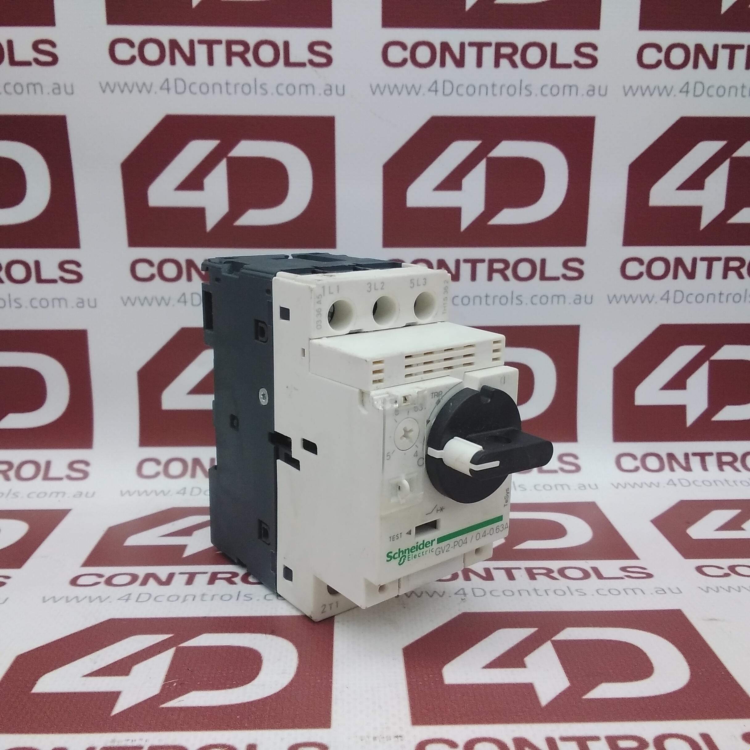 GV2P04 | Schneider | Manual Starter 0.4-0.63A 3 Pole 690VAC