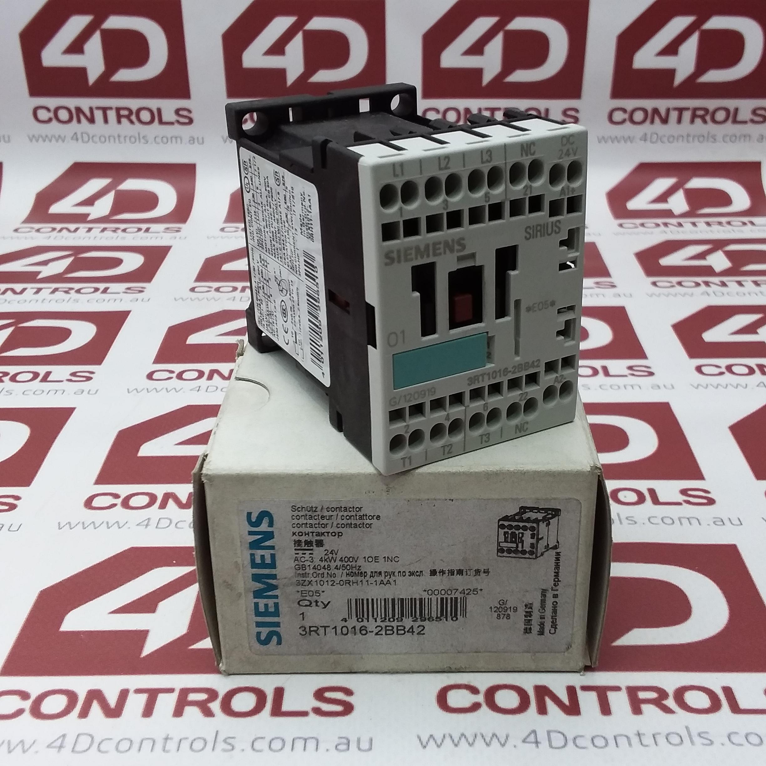 3RT1 016-2BB42 | Siemens | Contactor, 9A, 24VDC, 3 Pole
