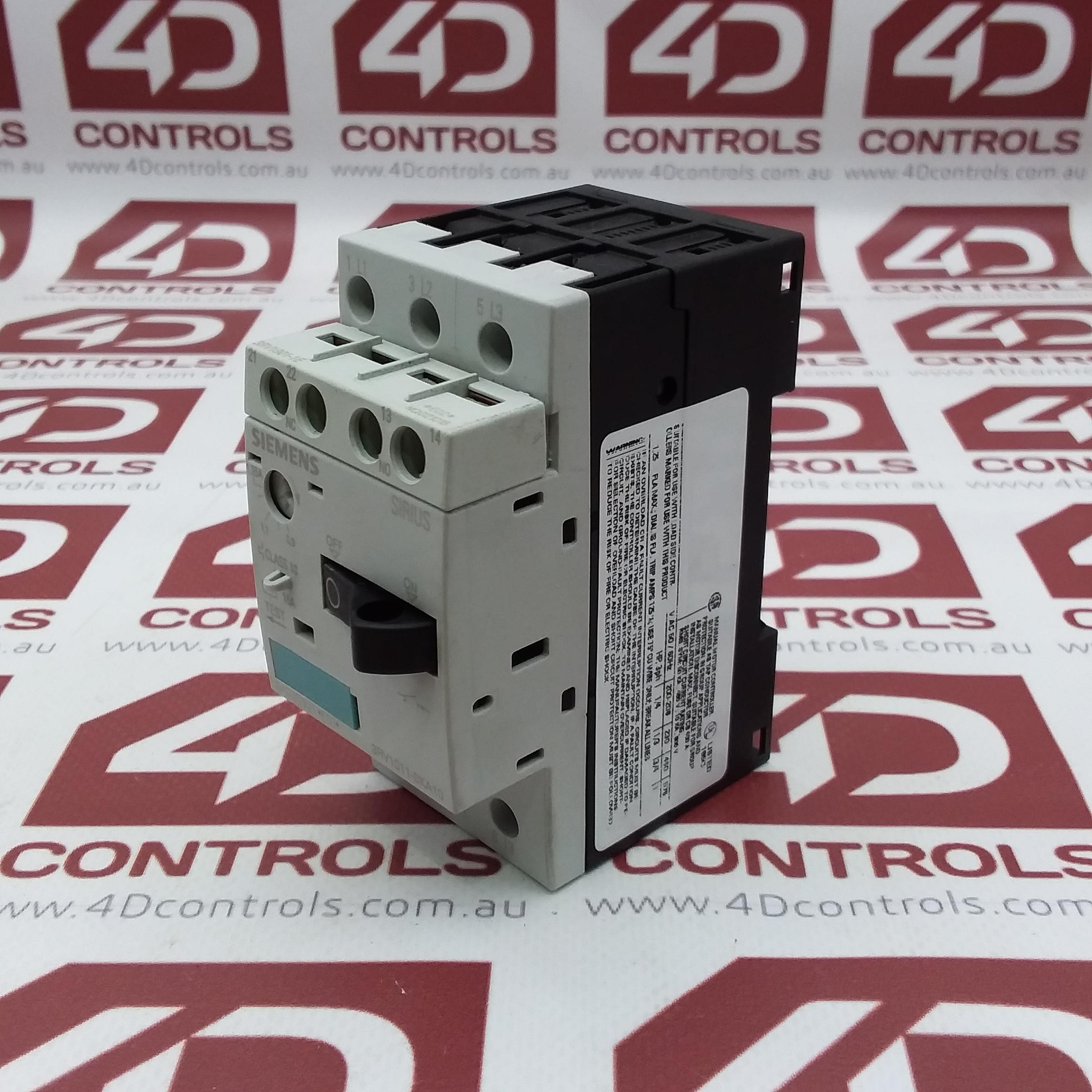 3RV1 011-0KA10 | Siemens | Circuit Breaker 0.9-1.25A 3 Pole