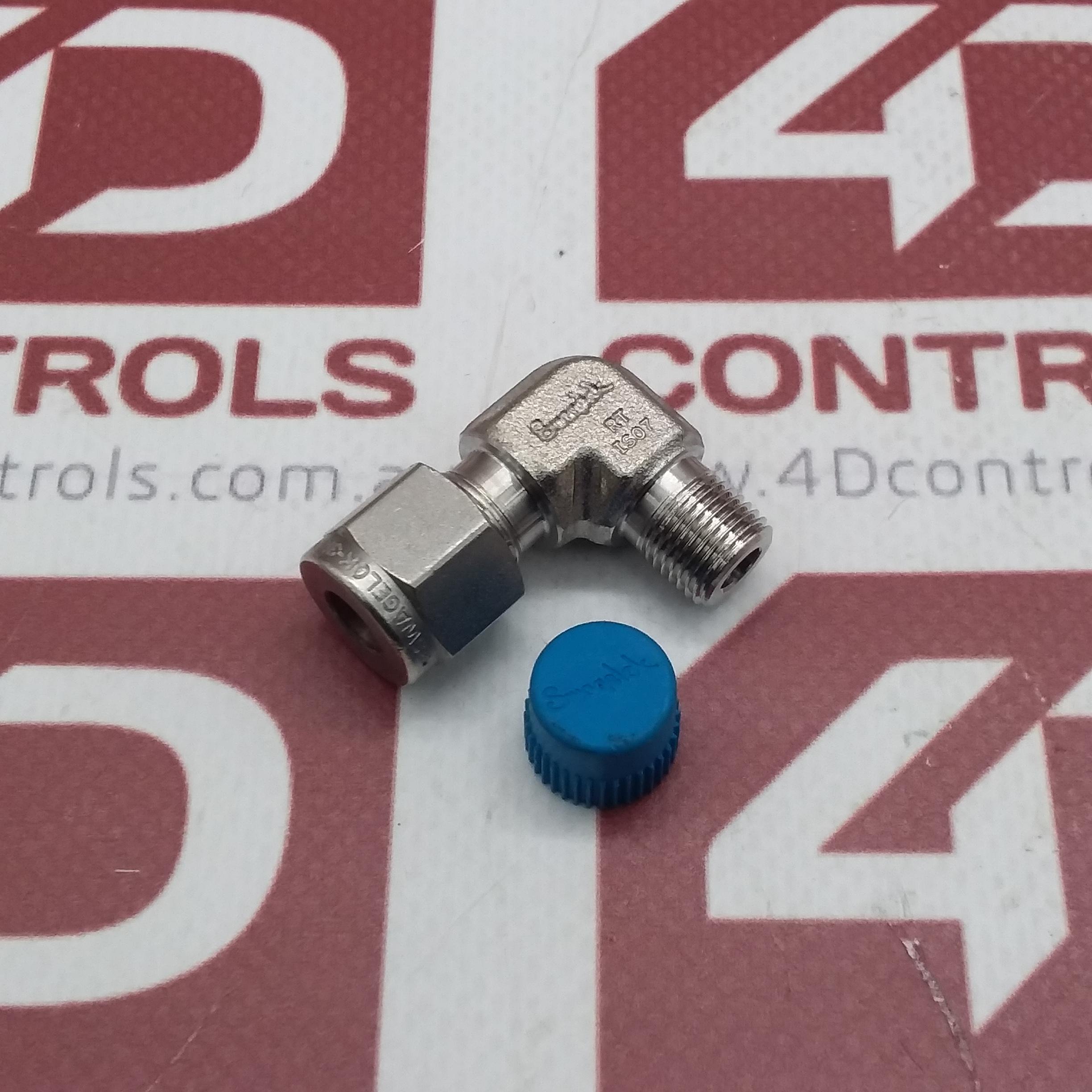 Swagelok SS-6M0-2-2RT Stainless Steel Male Elbow, 6 mm x 1/8