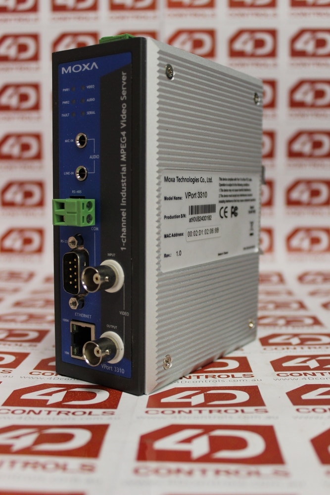 VPORT 3310 | Moxa | 1 Channel MPEG4 Server 24 VDC-40 to 75âˆžC