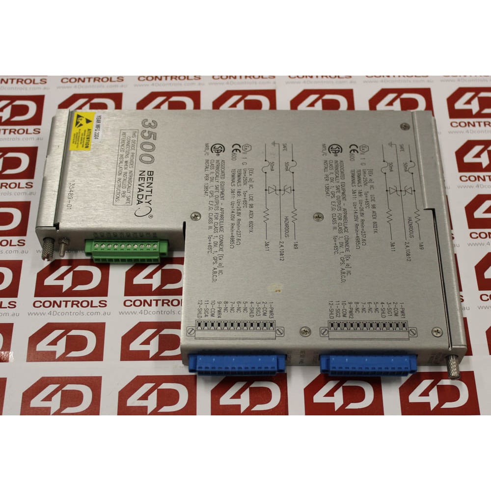 135489-01 | Bently Nevada | I/O Module 4 Channel Internal Barrier