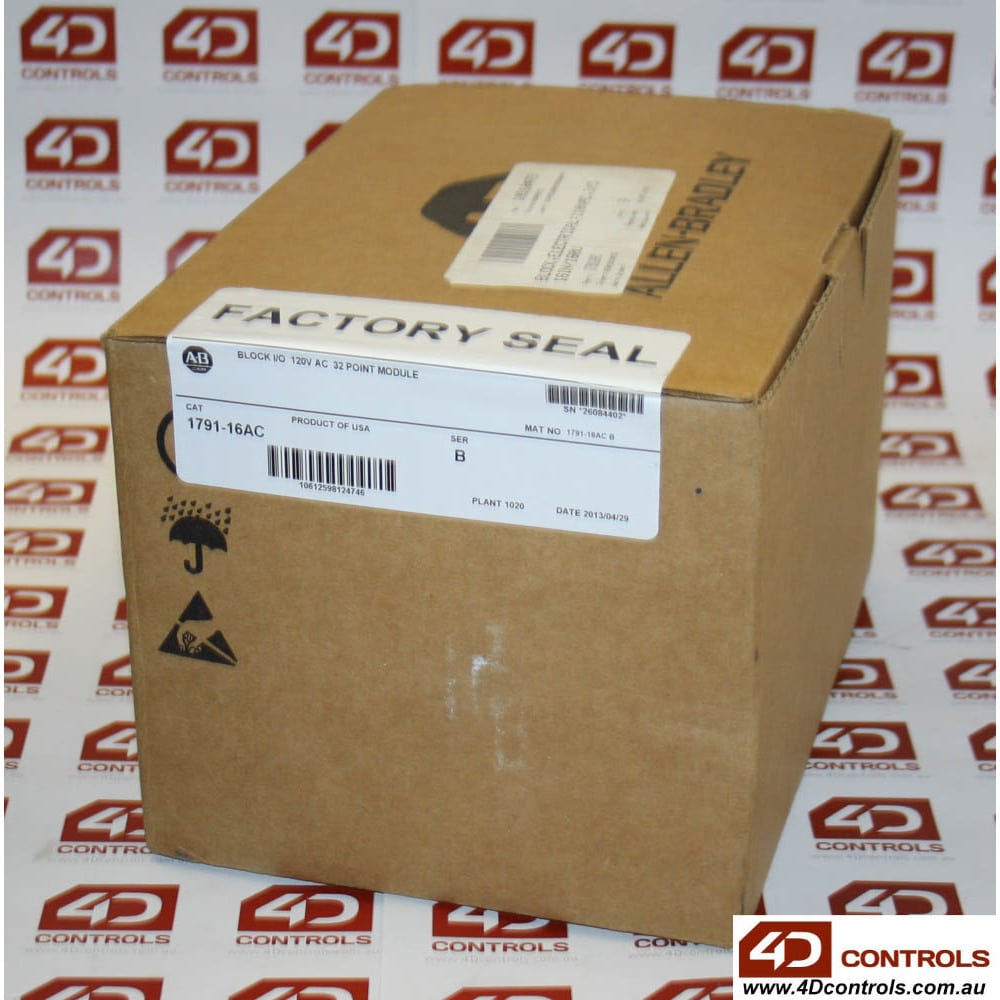 1791-16AC | Allen Bradley | Block I/O Module 120VAC 32 Points 16 Inputs