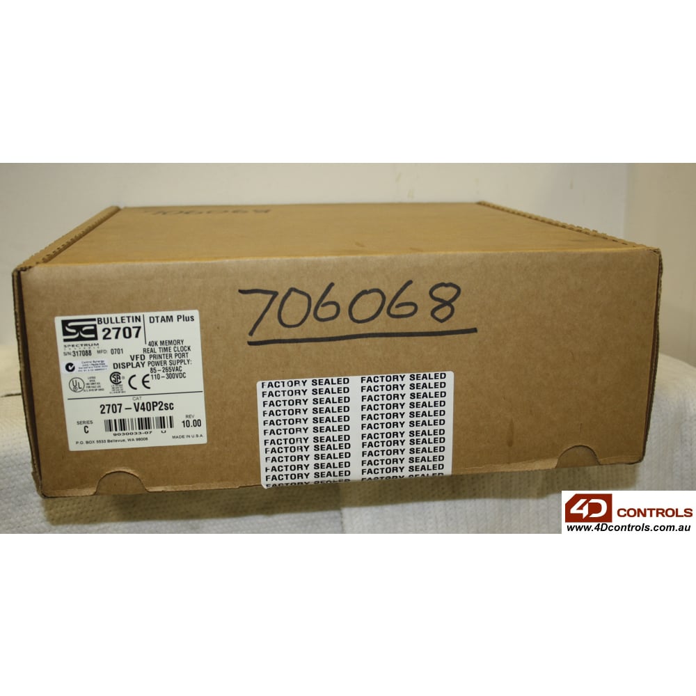 Allen Bradley Spectrum Controls 2707-V40P2SC OPERATOR INTERFACE DTAM PLUS