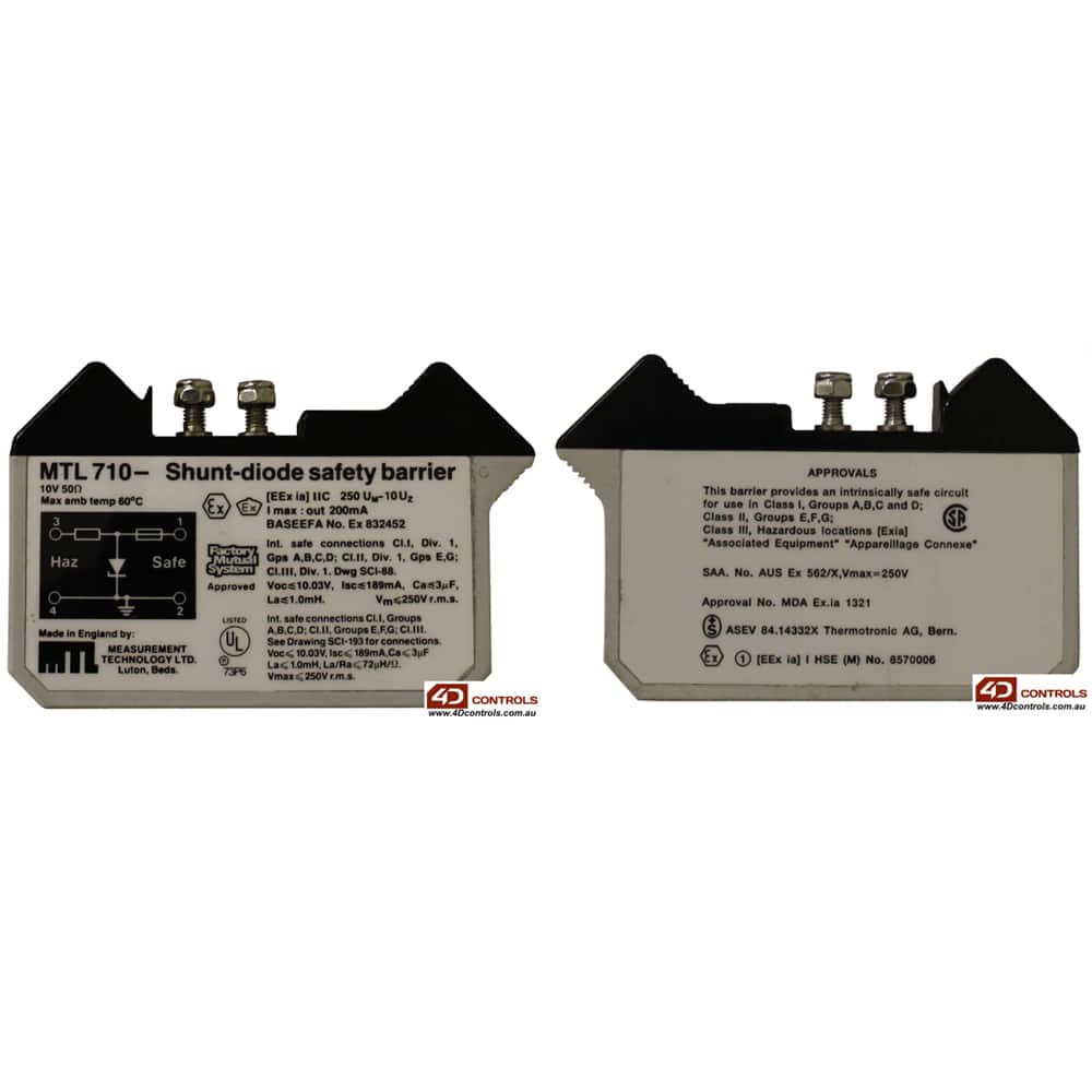 MTL 710 Safety Barrier Shunt Diode, 10V 50OHM