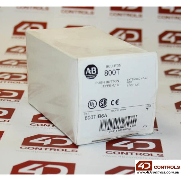 800T-B6A | Allen Bradley | Push Button, Red, Non Illuminated