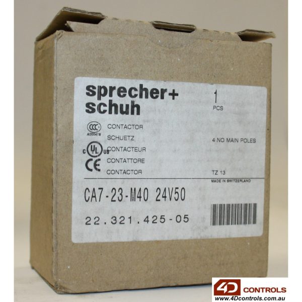 Sprecher + Schuh CA7-23-M40-24VAC CONTACTOR 23A 4NO 24VAC