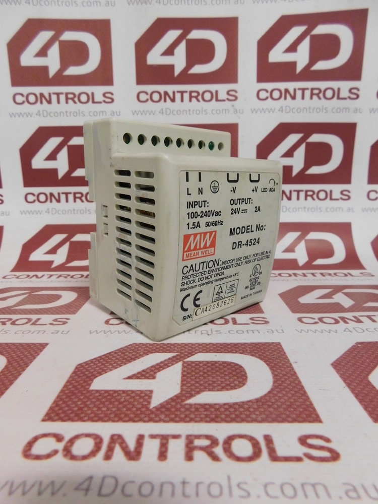 DR-4524 | Mean Well | Power Supply, 100-240VAC, 50/60Hz, 2A